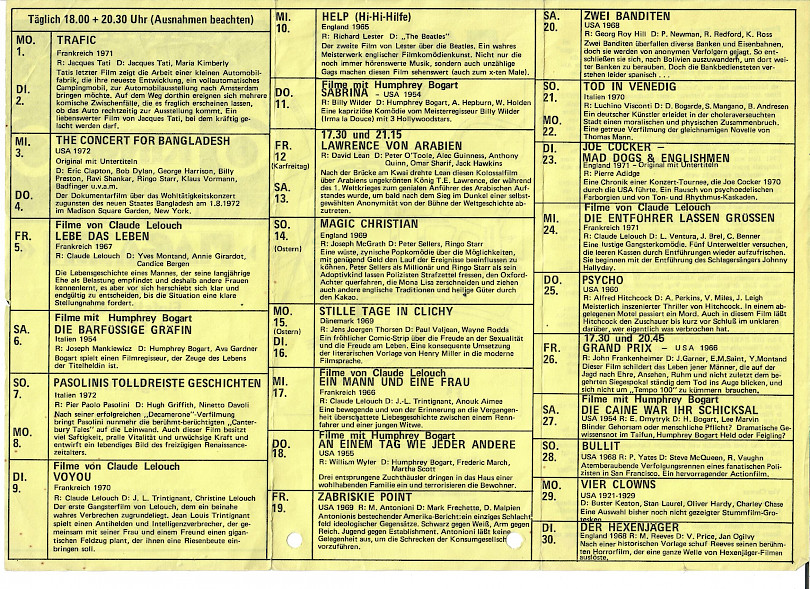 MAGAZIN-Filmkunsttheater Hamburg-Winterhude › Programmvorschau